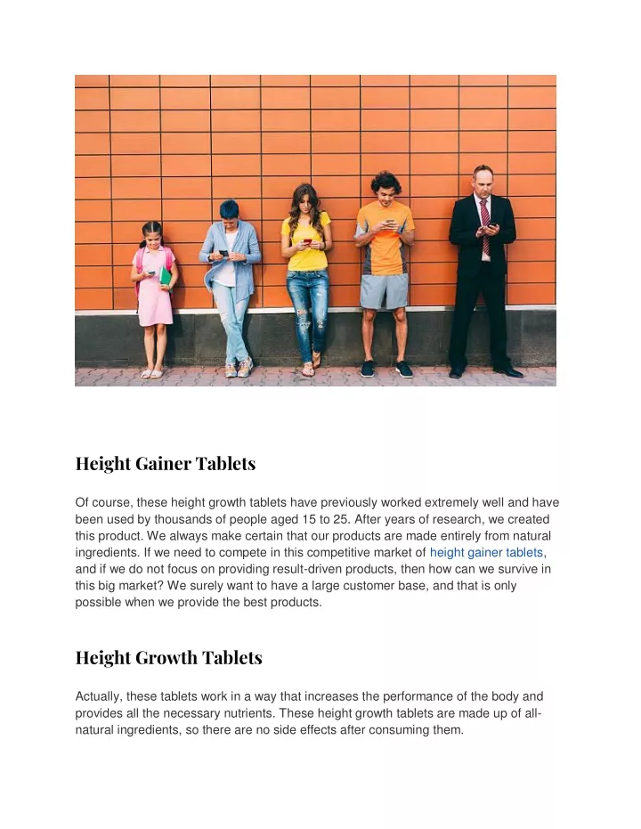 PPT - Do Height Growth Tablets Really Work_ PowerPoint Presentation ...