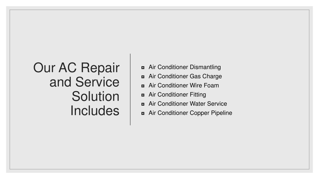 PPT - Air Conditioner Repair Services in Coimbatore PowerPoint ...