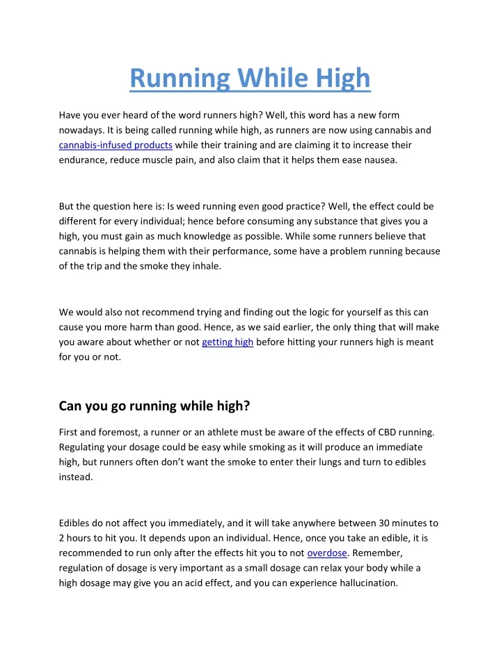 PPT - Running While High PowerPoint Presentation, free download - ID ...