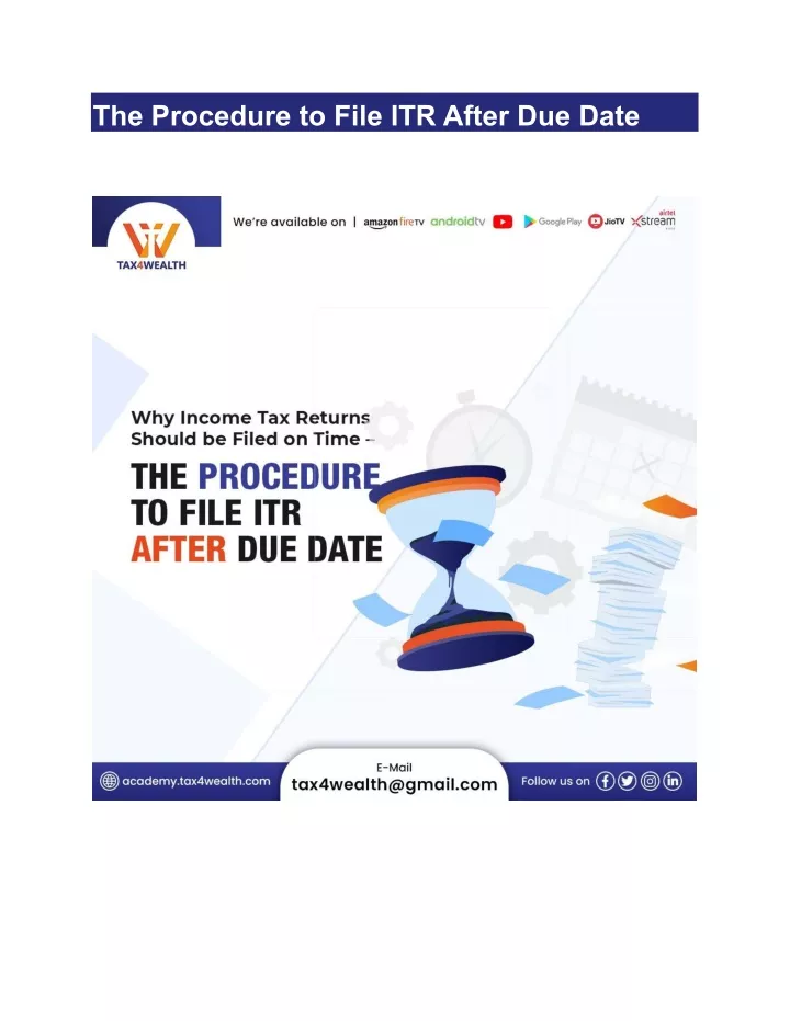 Ppt The Procedure To File Itr After Due Date Powerpoint Presentation