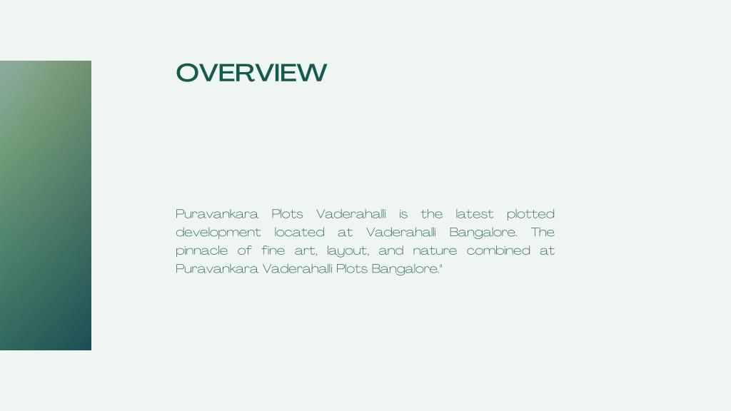PPT - Puravankara Plots Vaderahalli, Bangalore - Brochure PowerPoint ...