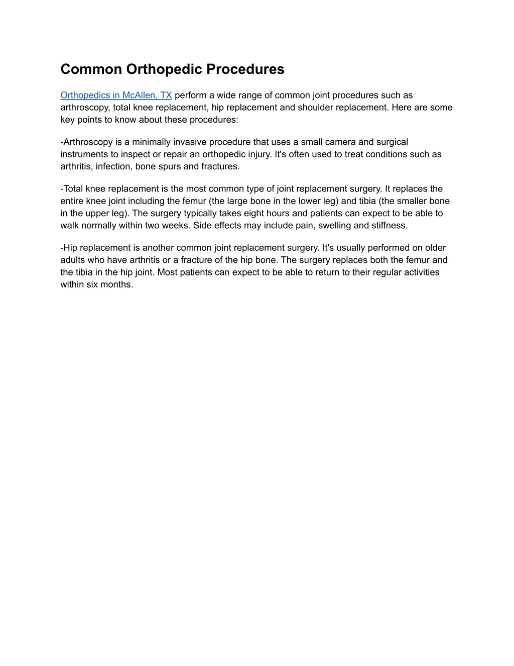 PPT - Orthopedics: What The Experts Know About Joint Care PowerPoint ...