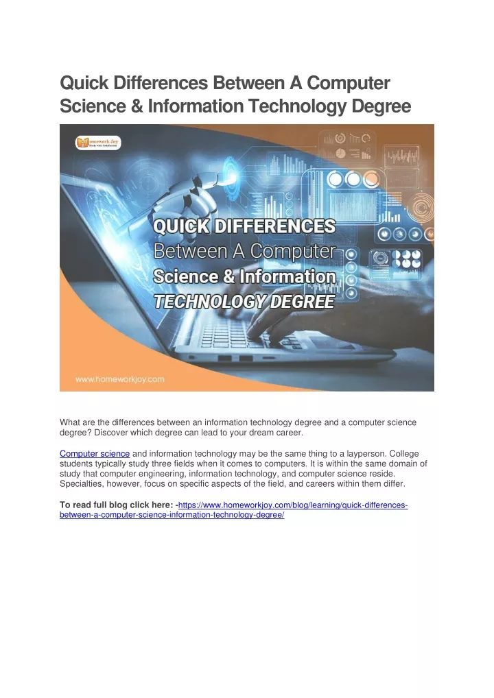 PPT - Quick Differences Between A Computer Science PowerPoint ... PPT - Quick Differences Between A Computer Science PowerPoint ...