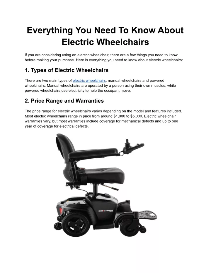 PPT - Everything You Need To Know About Electric Wheelchairs PowerPoint ...