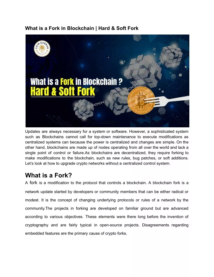 Ppt What Is A Fork In Blockchain Hard And Soft Fork Powerpoint