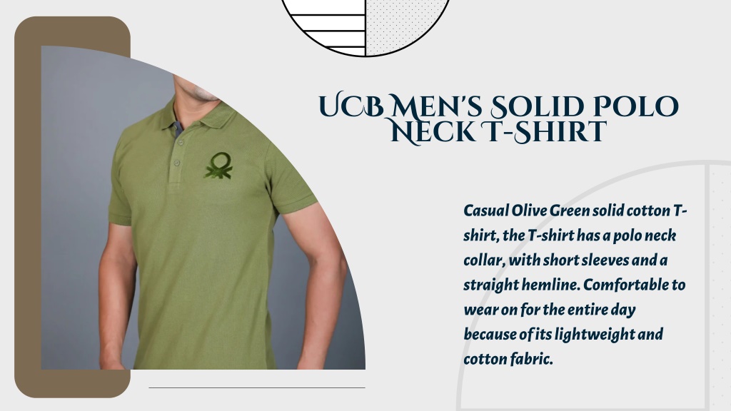 PPT - UCB Men's Olive Green Solid T-Shirt Polo - Gozars PowerPoint ...