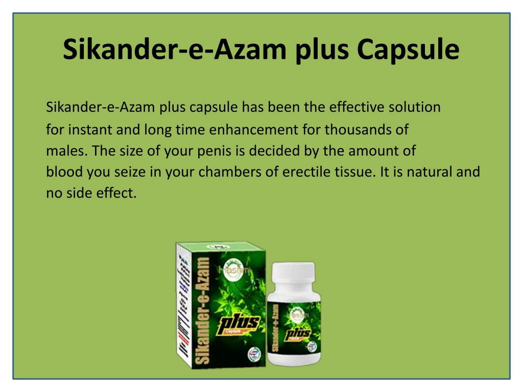 PPT - Sikander-e-Azam Plus Male Enlargement Capsule PowerPoint ...
