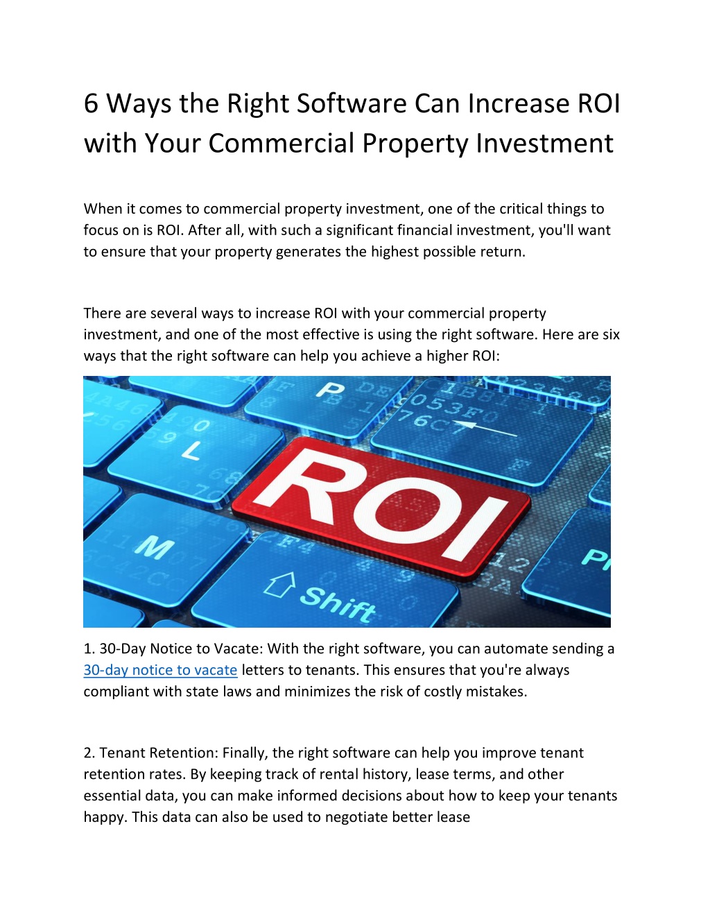 PPT - 6 Ways the Right Software Can Increase ROI with Your Commercial ...