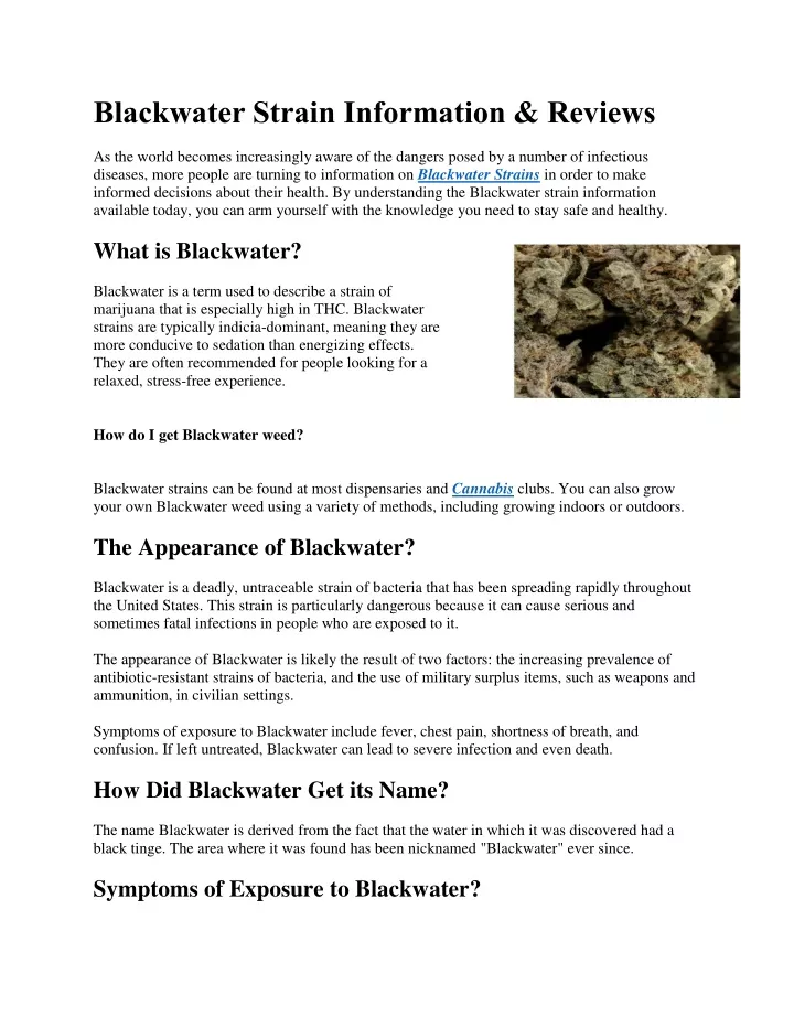 PPT - Blackwater Strain Information & Reviews PowerPoint Presentation ...