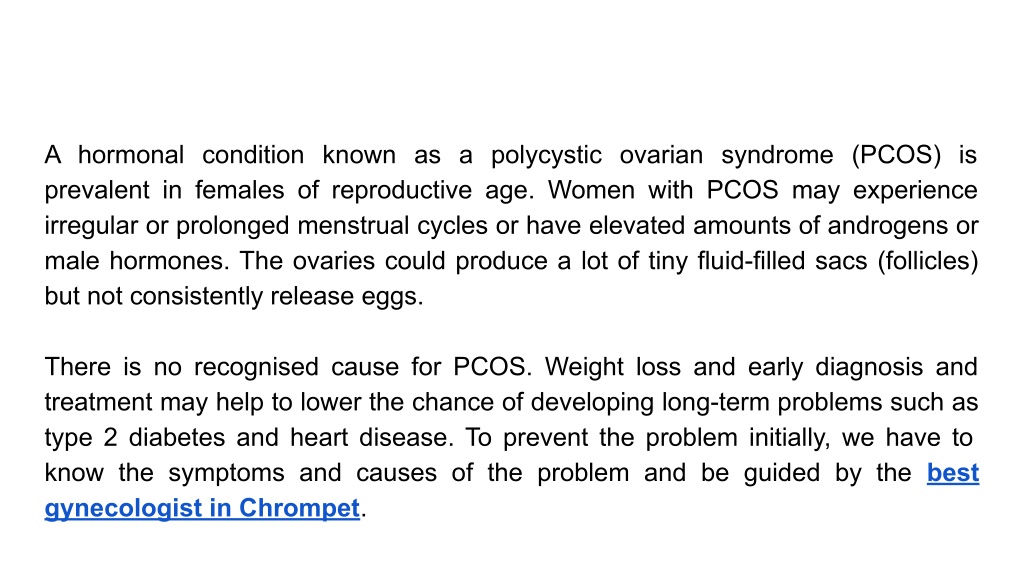 PPT - Polycystic ovary syndrome (PCOS) PowerPoint Presentation, free ...
