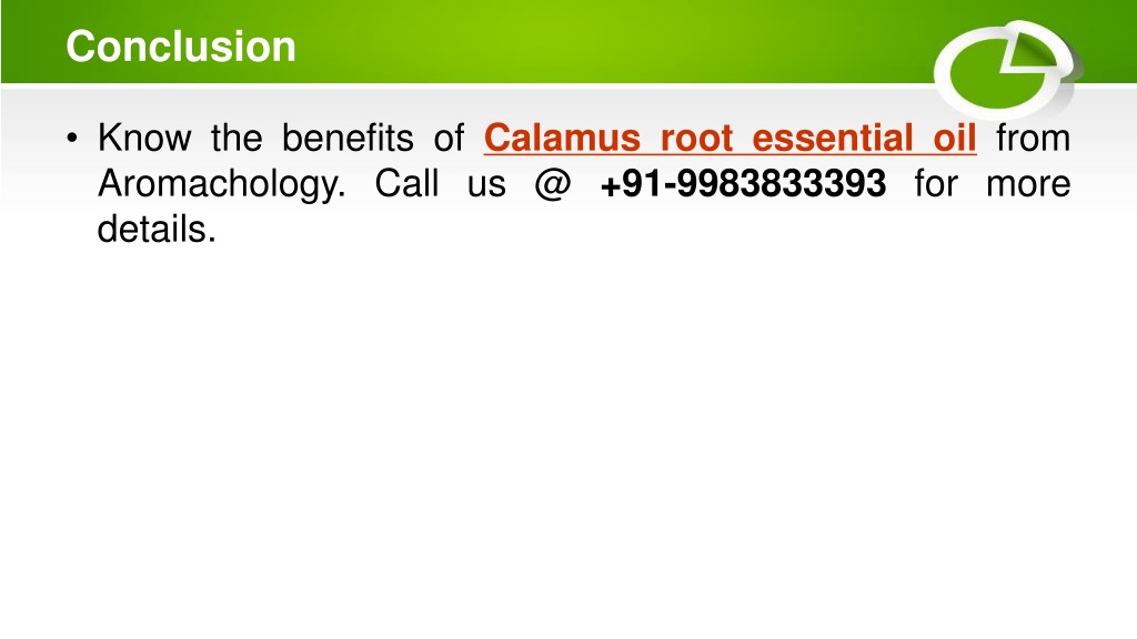 PPT - Best Benefits Of Calamus Essential Oil PowerPoint Presentation ...