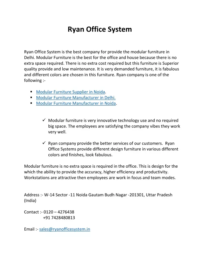 PPT - Ryan Office System PowerPoint Presentation, free download - ID ...