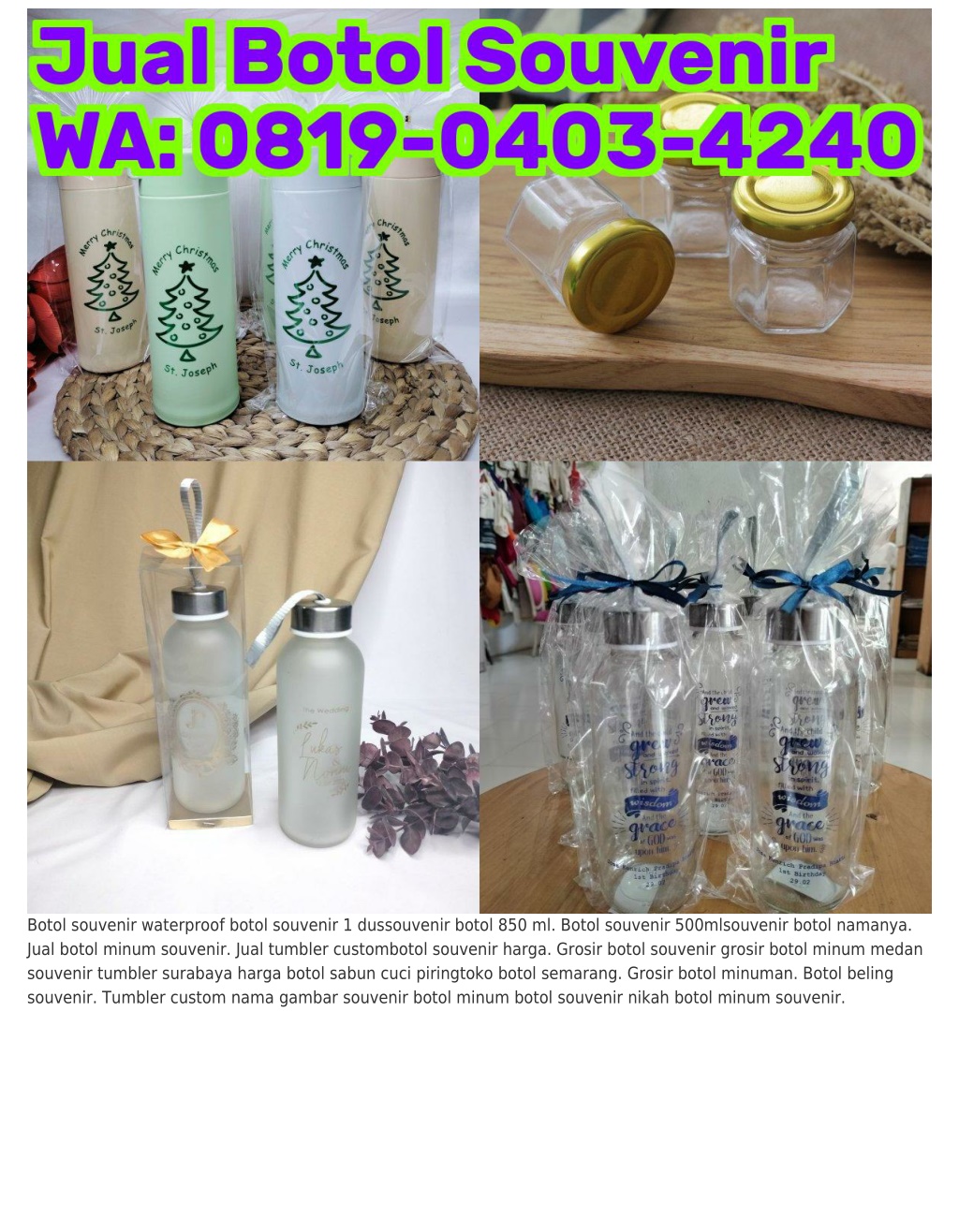 PPT - ౦819_౦4౦З_4ᒿ4౦ (WA) Grosir Botol Souvenir Jogja Souvenir Botol ...