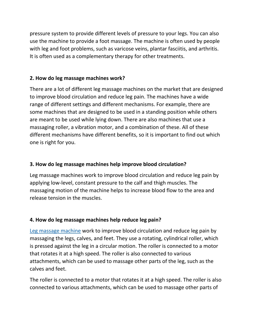 PPT - How do leg massage machines work to improve blood circulation and ...