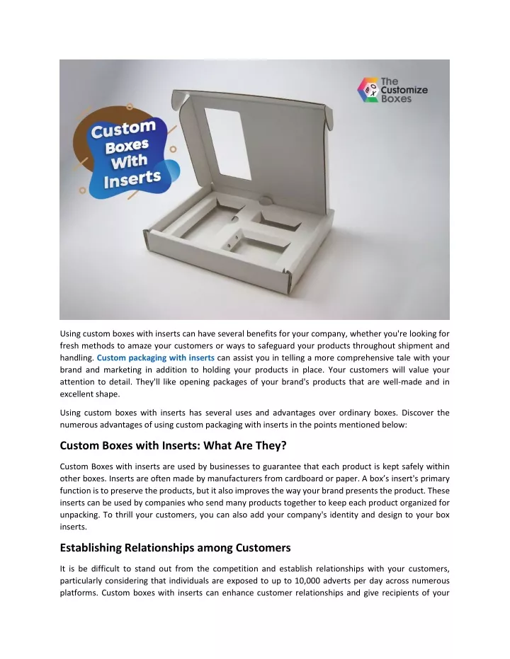 PPT - Do Custom Boxes with Inserts Worth the money? PowerPoint ...