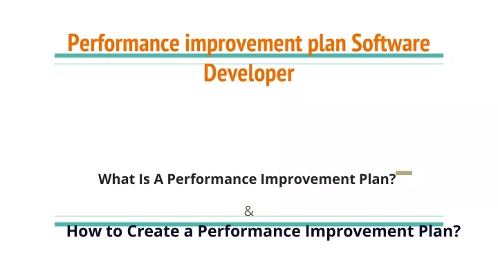 PPT - performance improvement plan software developer ppt PowerPoint ... PPT - performance improvement plan software developer ppt PowerPoint ...