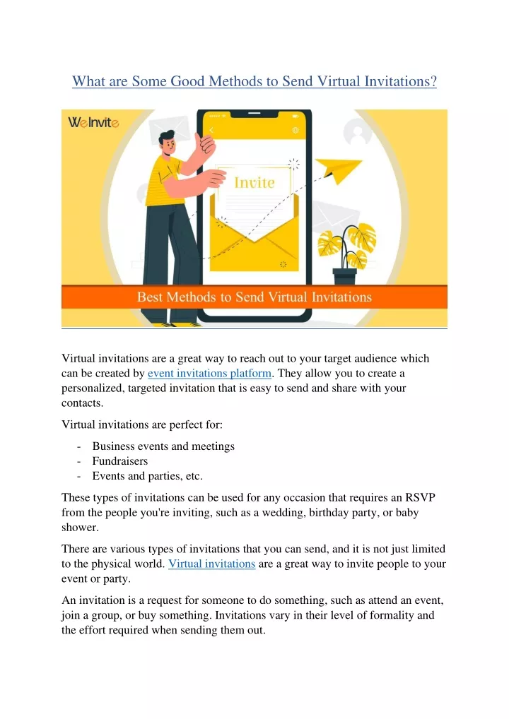 PPT - Best Methods to Send Virtual Invitations PowerPoint Presentation ...