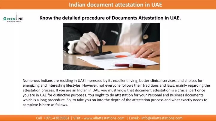 PPT - Grab the Best Indian document attestation in UAE PowerPoint ...
