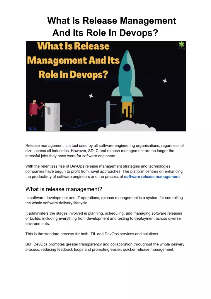 PPT - What Is Release Management And Its Role In Devops? PowerPoint ...
