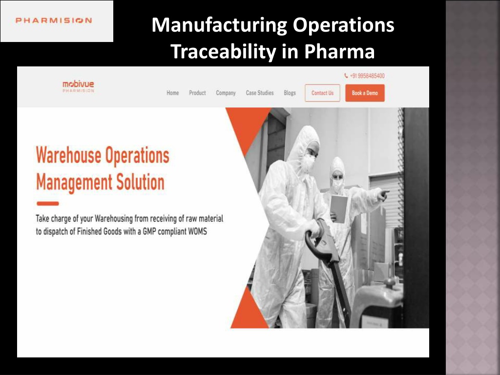 PPT - Manufacturing Operations Traceability in Pharma - BCI Pharmision ...