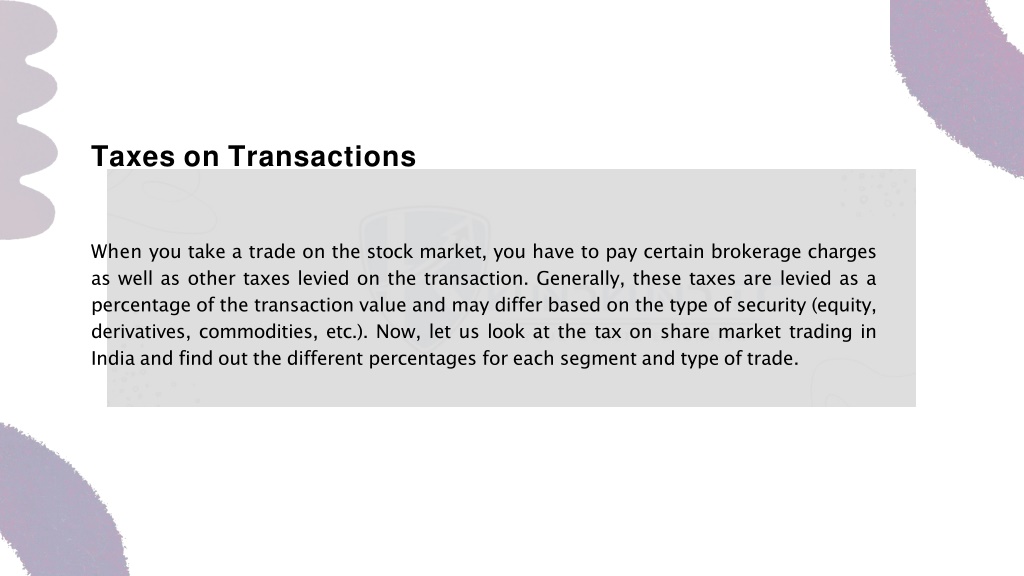 PPT - TAX ON STOCK TRADING PowerPoint Presentation, free download - ID ...