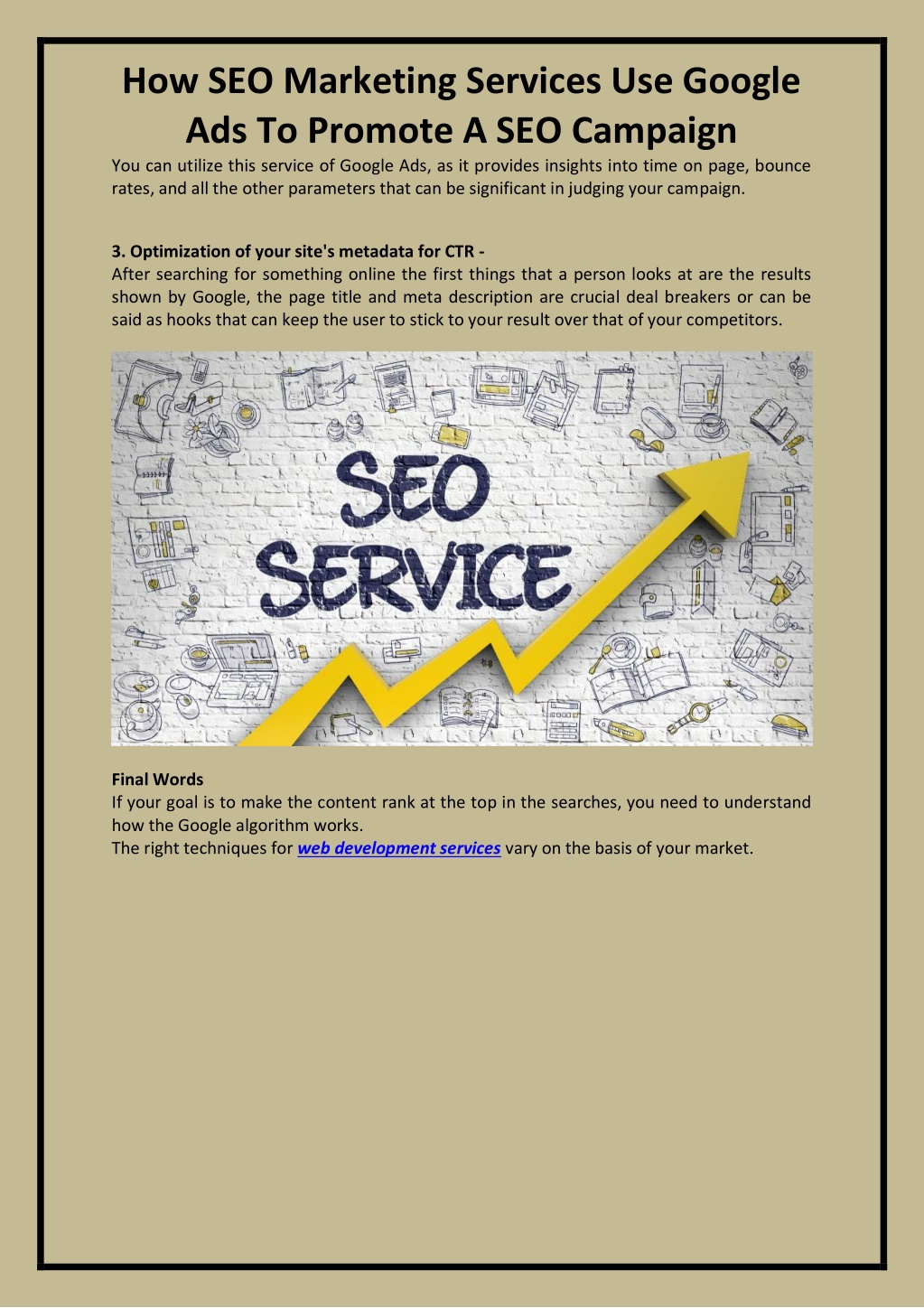 PPT - Google Ads Are Used By SEO Marketing Services To Promote An SEO ...