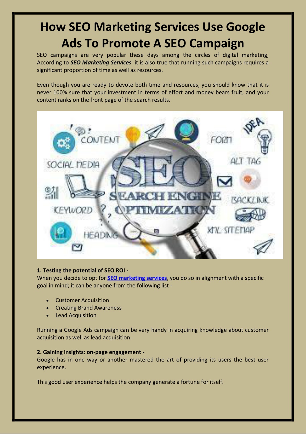 PPT - Google Ads Are Used By SEO Marketing Services To Promote An SEO ...