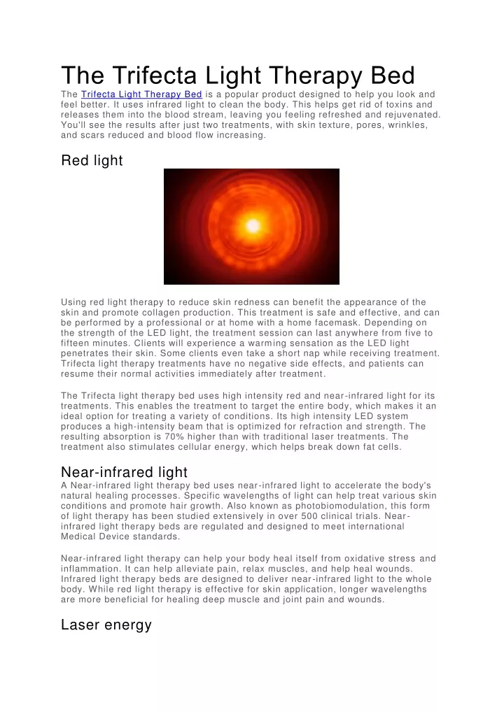 PPT - The Trifecta Light Therapy Bed PowerPoint Presentation, free ...