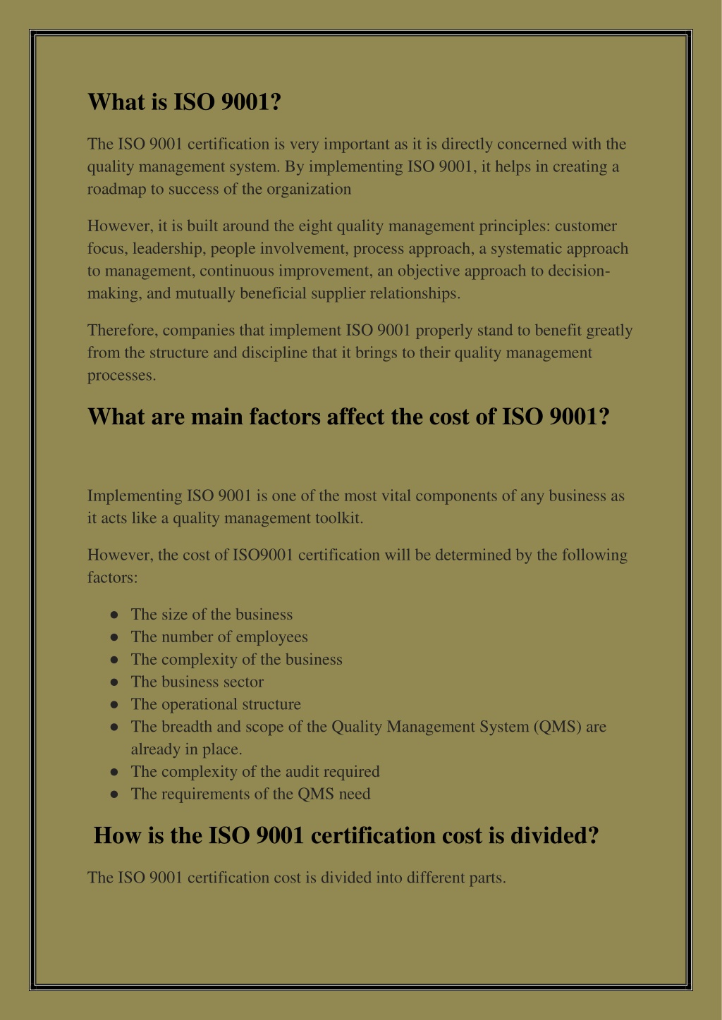 PPT - Everything You Should Know About ISO Certification Cost ...