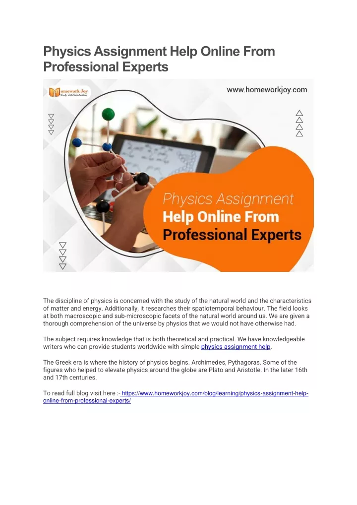 PPT - Physics Assignment Help Online From Professional Experts ...