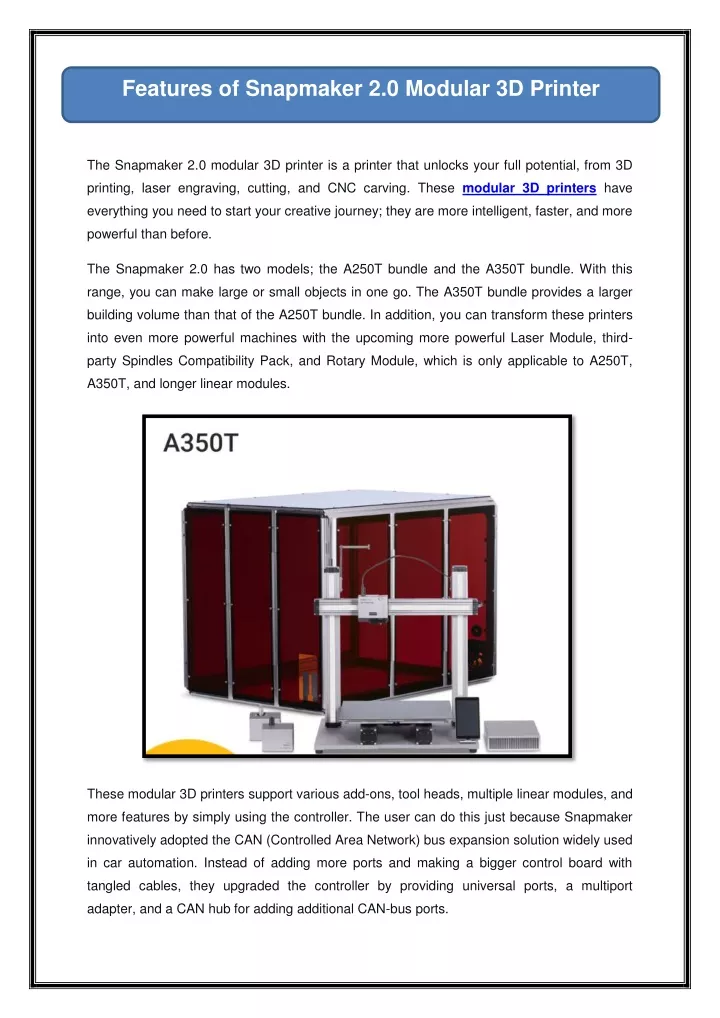 PPT - Features of Snapmaker 2.0 Modular 3D Printer PowerPoint ...