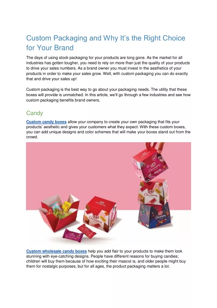 PPT - Custom Packaging and Why It’s the Right Choice for Your Brand ...