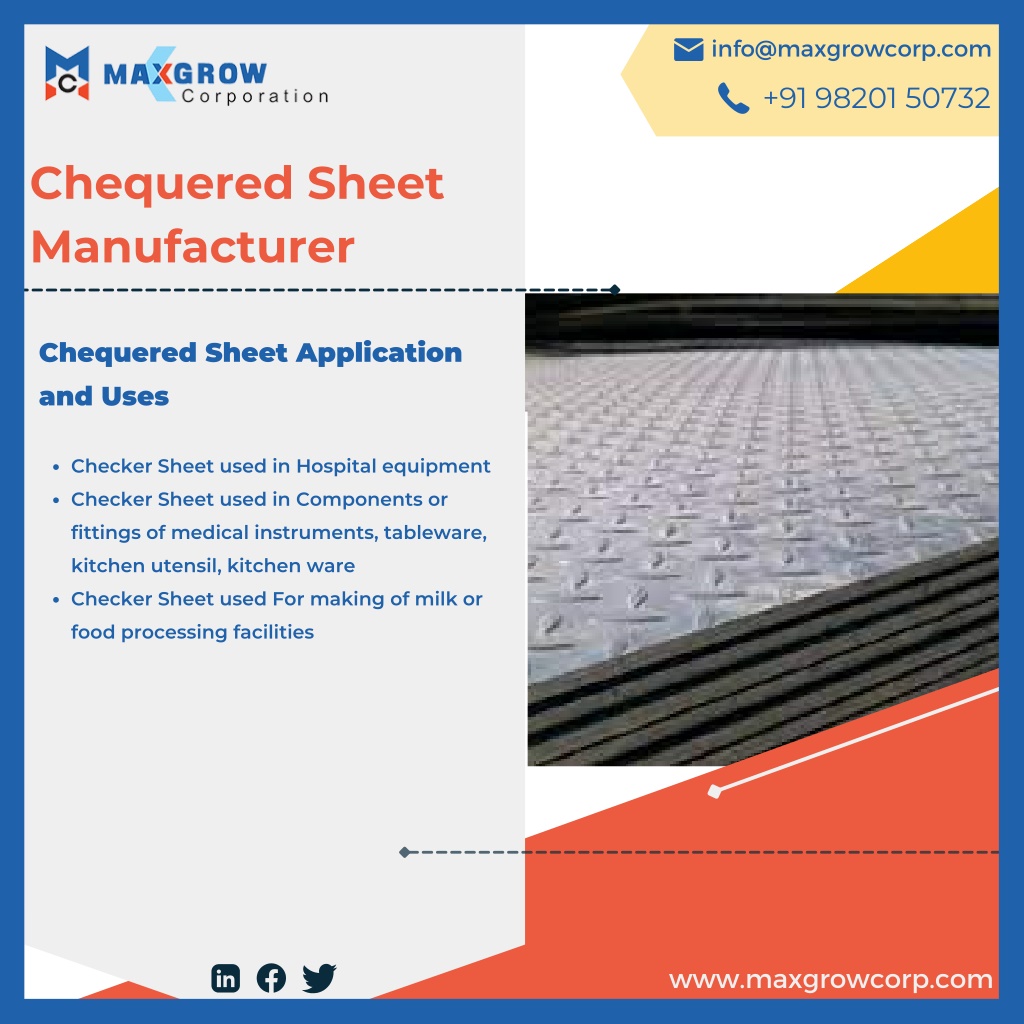 PPT - Chequered Sheet | Stainless Steel 409 Chequered Sheet | Max Grow ...