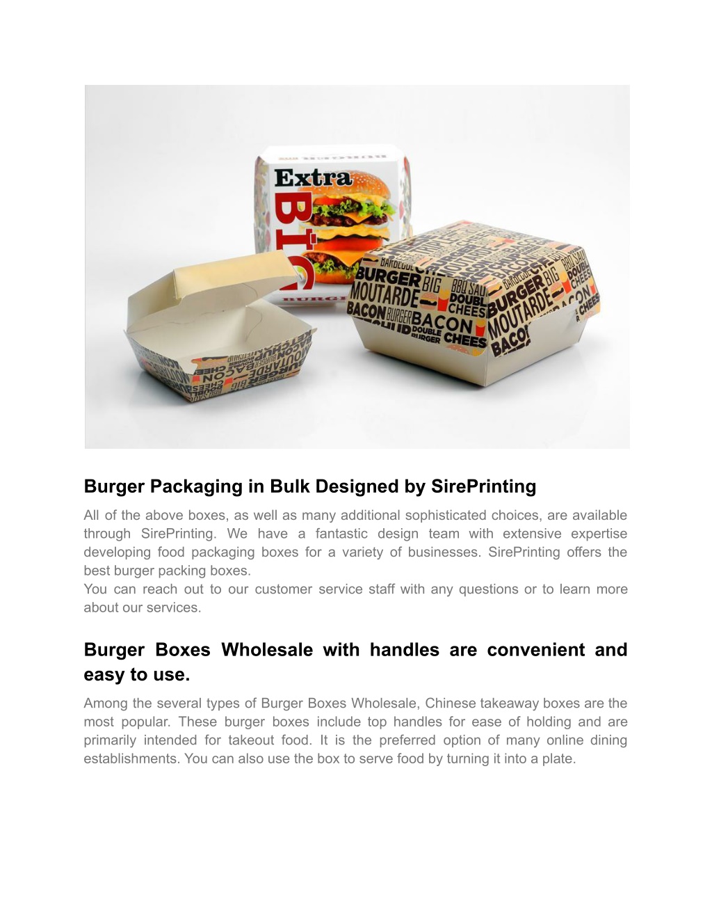 PPT - Burger Boxes Wholesale for Various Brands _ SirePrinting ...