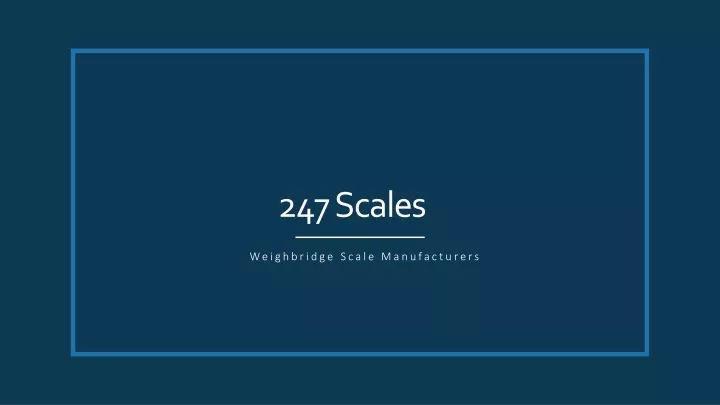 PPT - What are a pit truck scale and a pitless truck scale ...