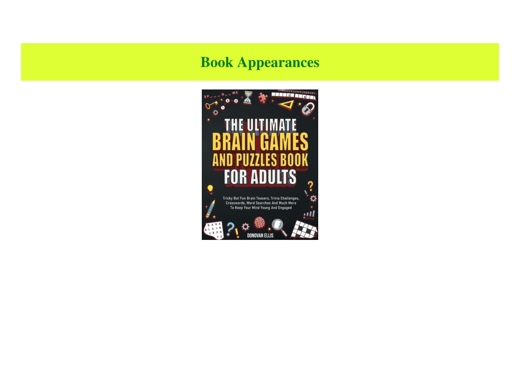 PPT - (Download) The Ultimate Brain Games And Puzzles Book For Adults ...