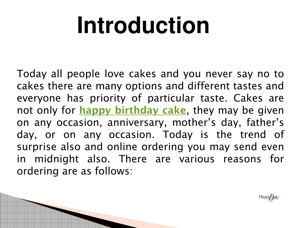 PPT - REASON AND AIMS TO BUY CAKES ONLINE PowerPoint Presentation, free ...