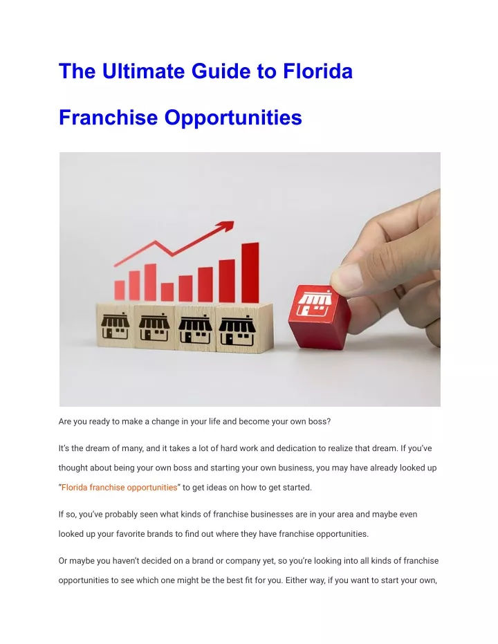 PPT - The Ultimate Guide to Florida Franchise Opportunities PowerPoint ...