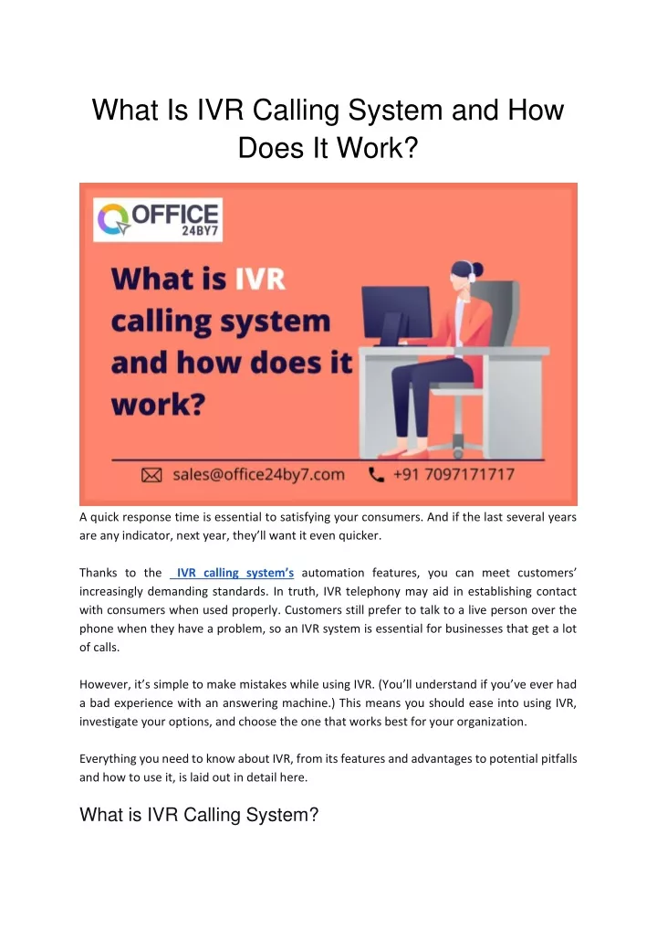 PPT - What Is IVR Calling System and How Does It Work_ PowerPoint ...