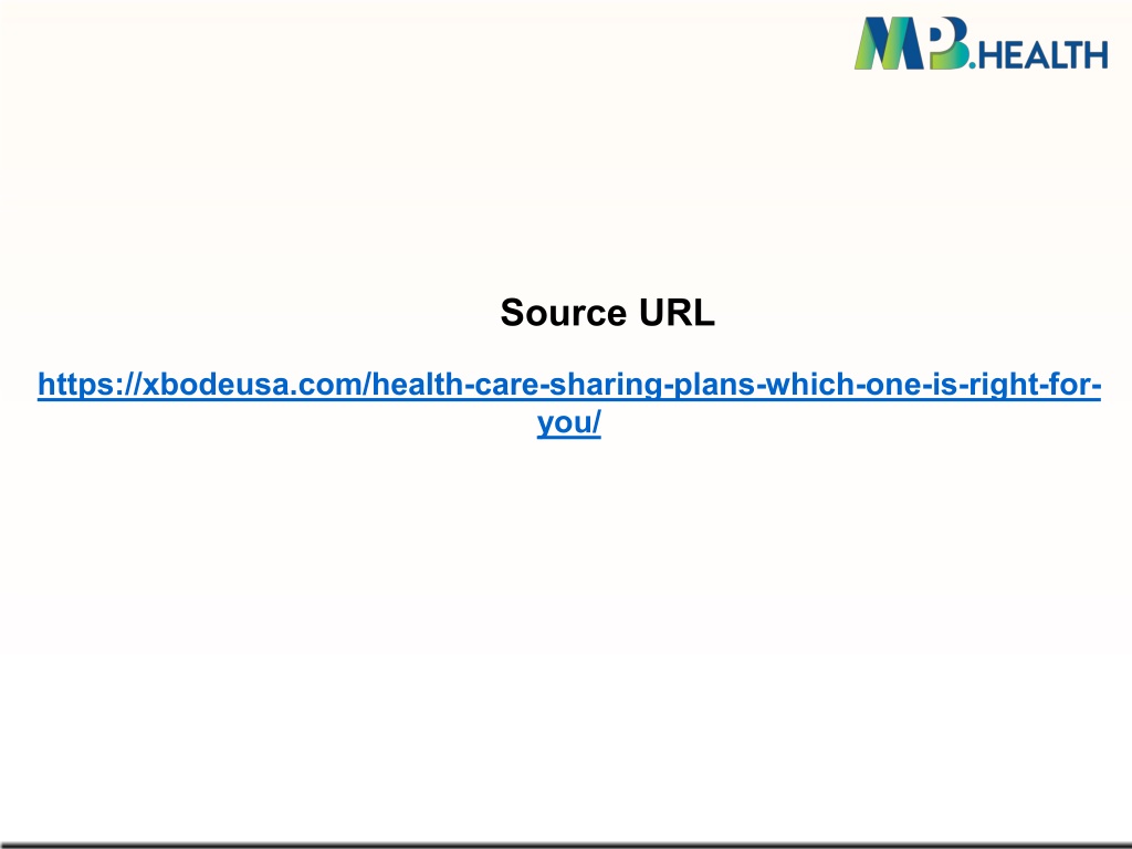 PPT - Health Care Sharing Plans Which One Is Right for You PowerPoint ...