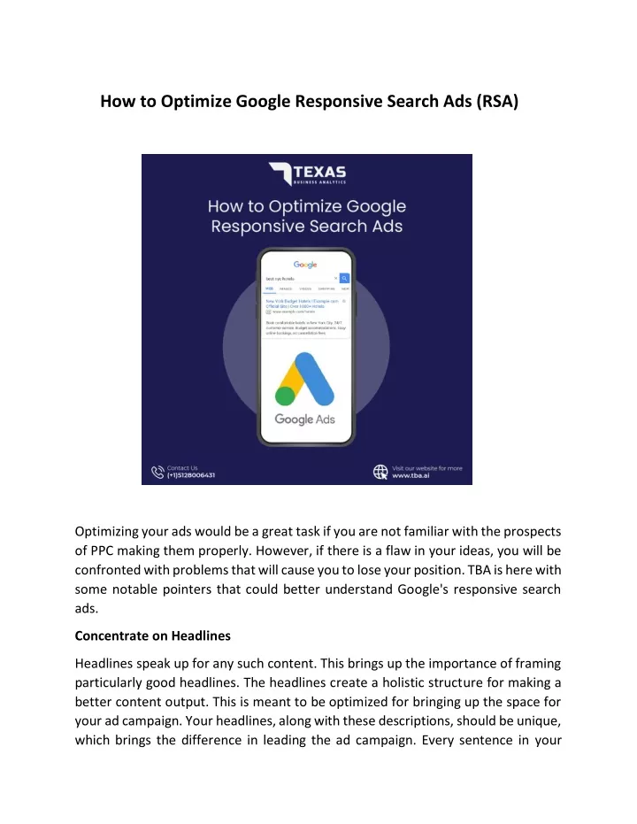 PPT - How to Optimize Google Responsive Search Ads (RSA) PowerPoint Presentation - ID:11595272