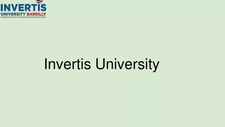 PPT - Invertis University M.SC PowerPoint Presentation, free download ...