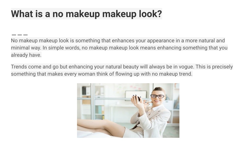 PPT - No-makeup Makeup Look - Easy Ways to Master the Natural Looks ...