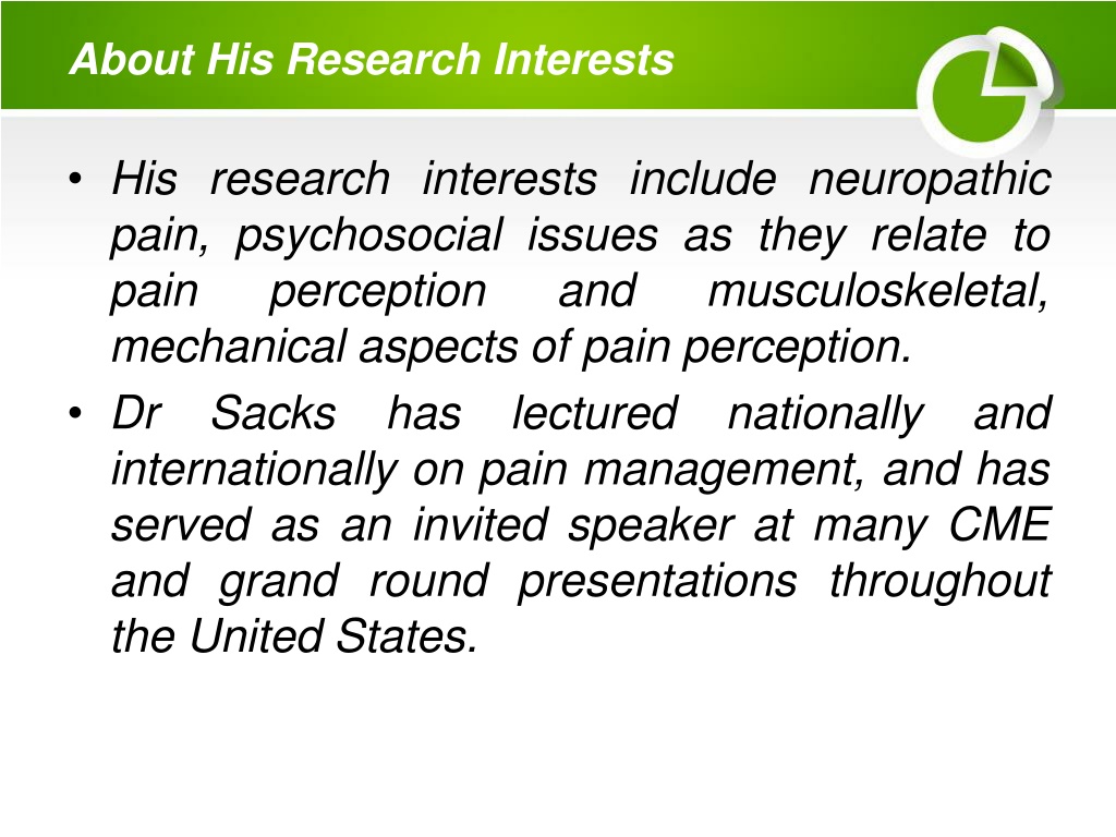 PPT - Accomplishments of Dr Gerald M Sacks as an Anesthesiologist and ...