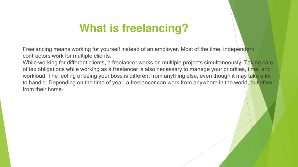 PPT - What Are Freelance Jobs? A Guide to Freelancing PowerPoint Presentation - ID:11599452