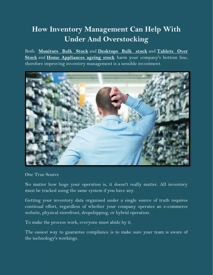 PPT - How Inventory Management Can Help With Under And Overstocking ...