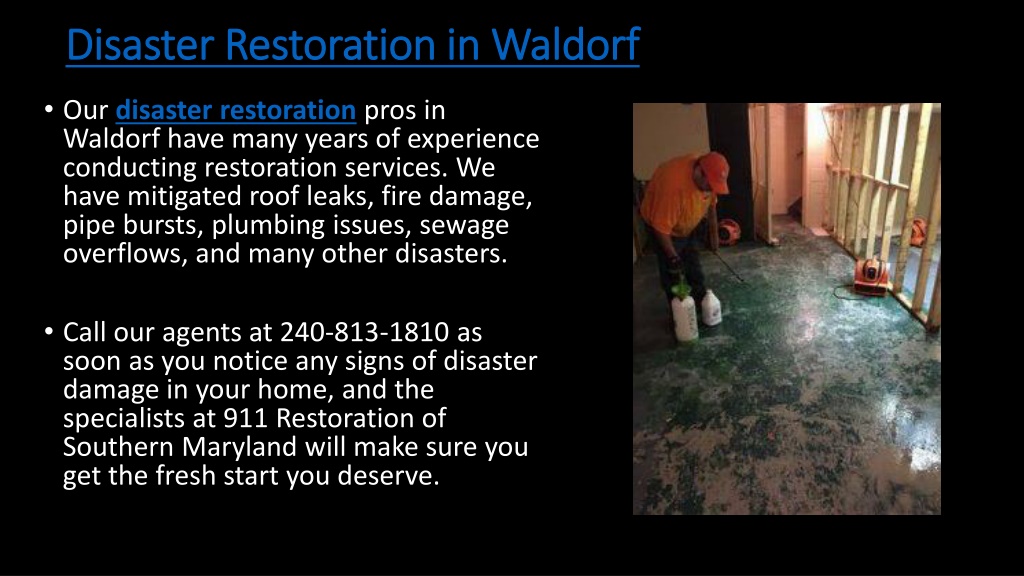 PPT - 911 Restoration of Southern Maryland PowerPoint Presentation ...