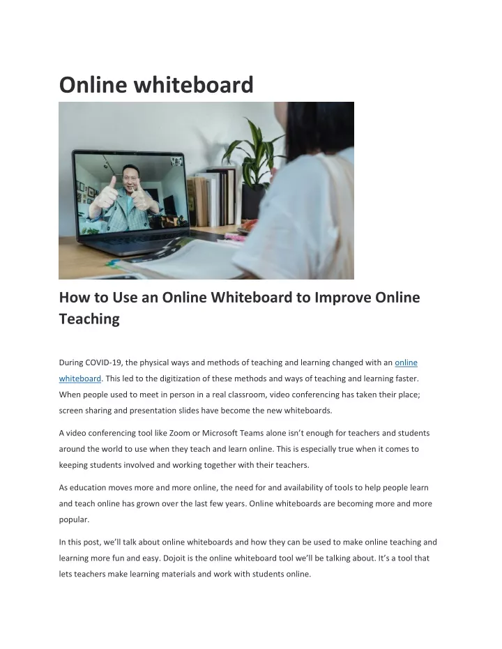 PPT - online whiteboards PowerPoint Presentation, free download - ID ...