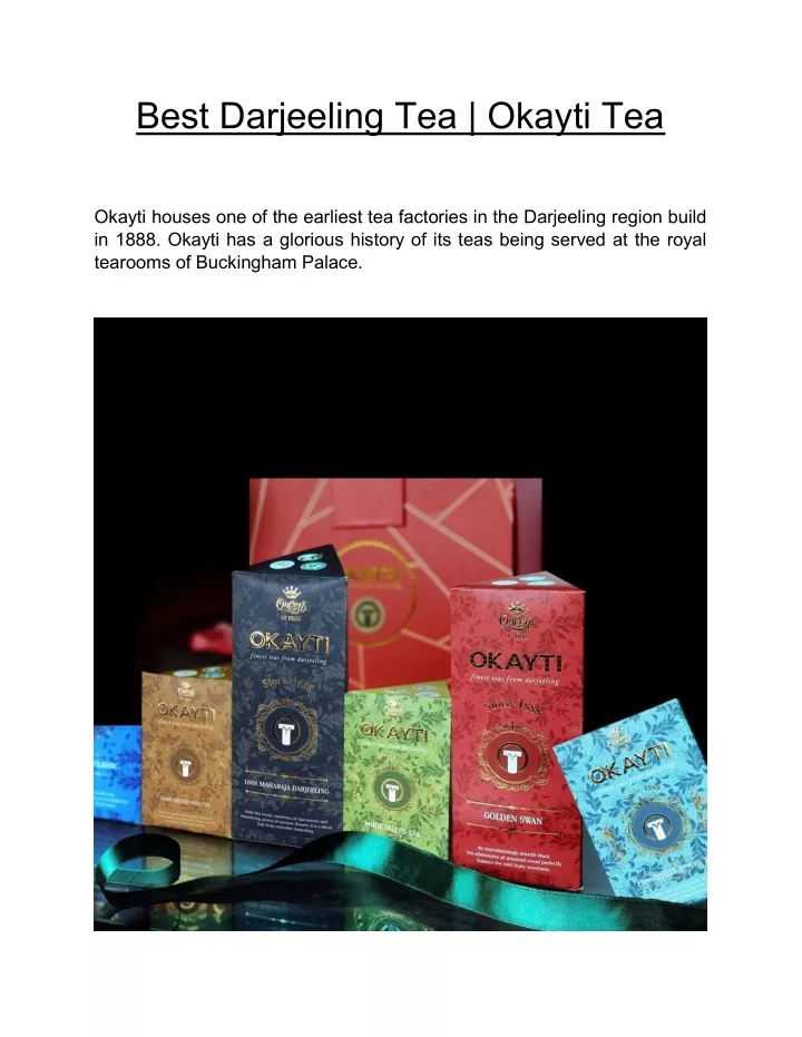 PPT - Best Darjeeling Tea | Okayti Tea PowerPoint Presentation, free ...