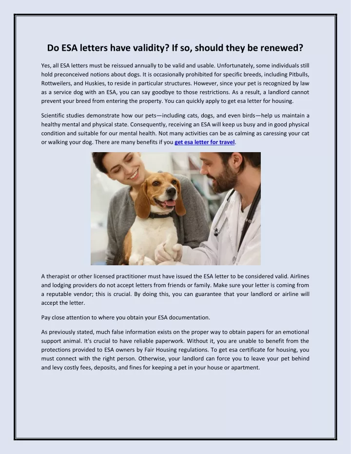 PPT - Do ESA letters have validity PowerPoint Presentation, free ...